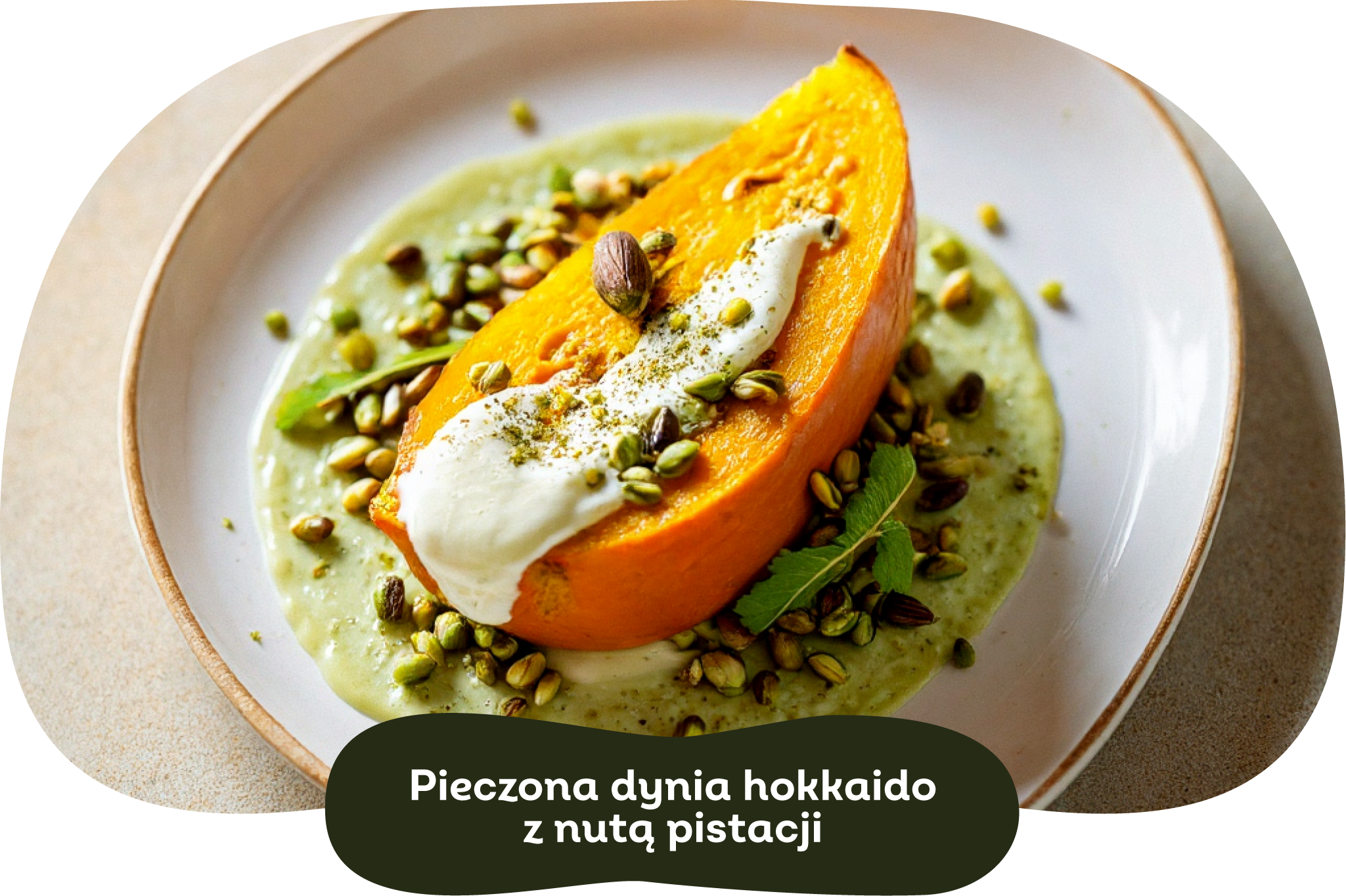 Pieczona dynia hokkaido z pistacjowym musem jogurtowym – lekka i zdrowa ...